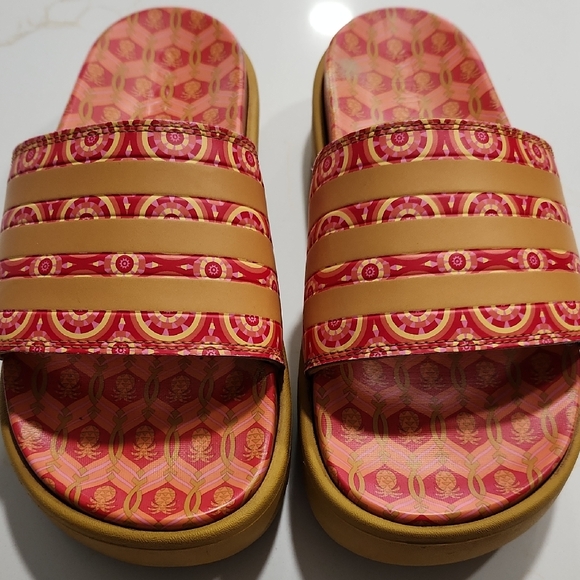 adidas | Shoes | Adidas Womens Sandals In Red And Tan | Poshmark